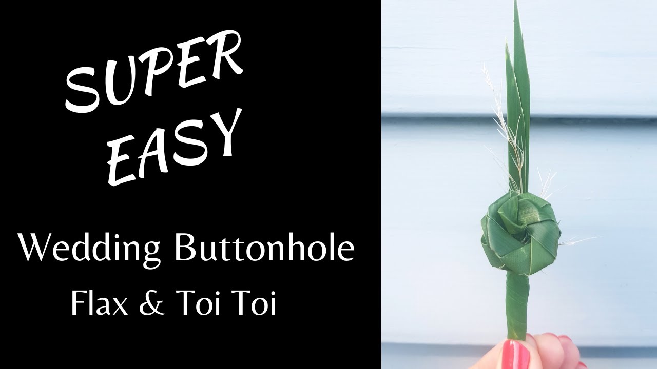 Flax Rose & Toi Toi Buttonhole - YouTube
