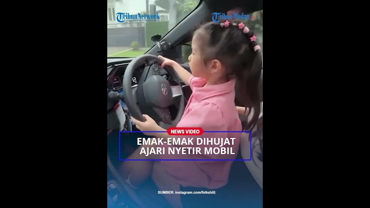 AKSI NEKAT Emak-emak Ajari Anak Menyetir Mobil - YouTube