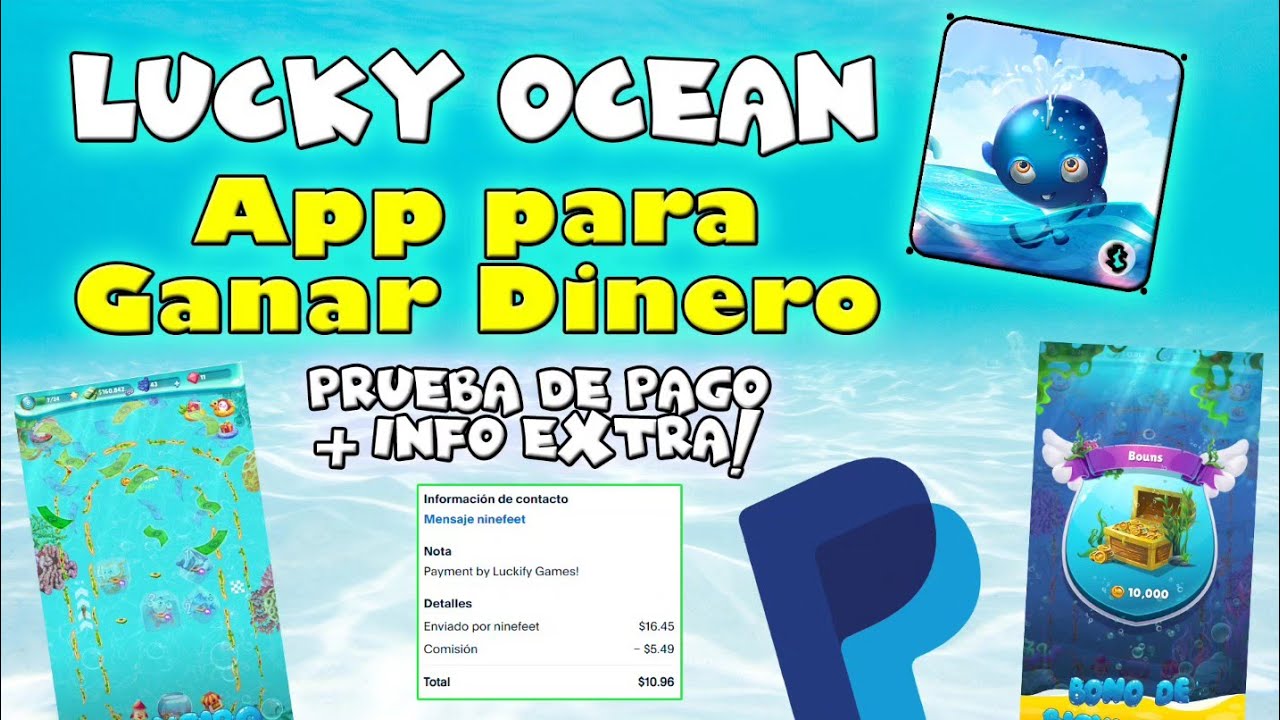 "Lucky Ocean" App para Ganar Dinero! (Prueba de Pago) - YouTube
