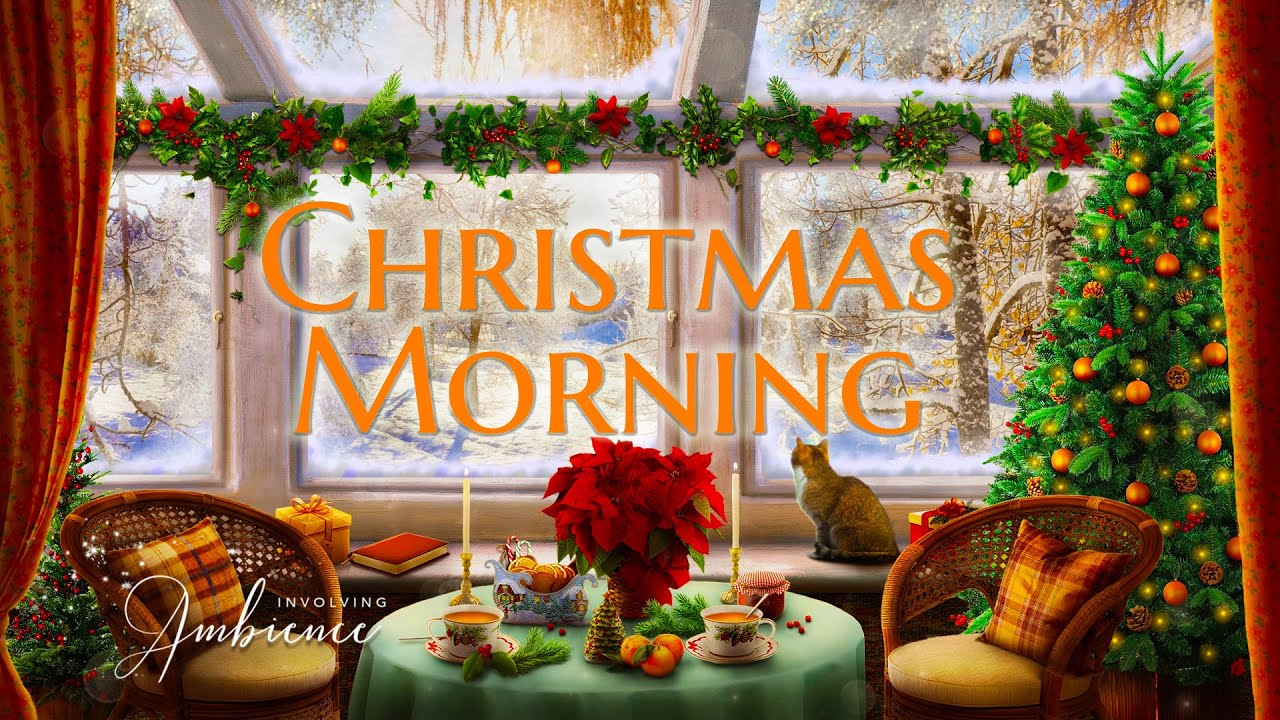 Christmas Morning ASMR Ambience ☕️ ️ Christmas Porch 🎄 Peaceful Moment ...