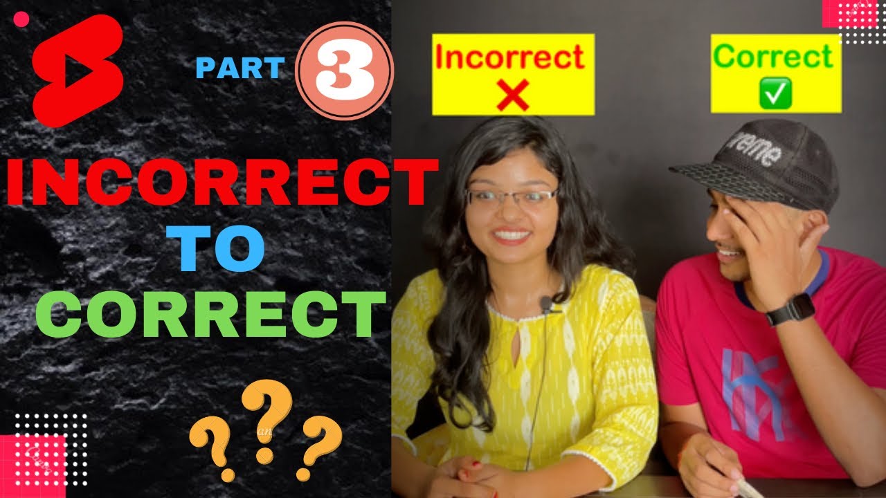 Incorrect to correct sentences | part 3. #shorts - YouTube