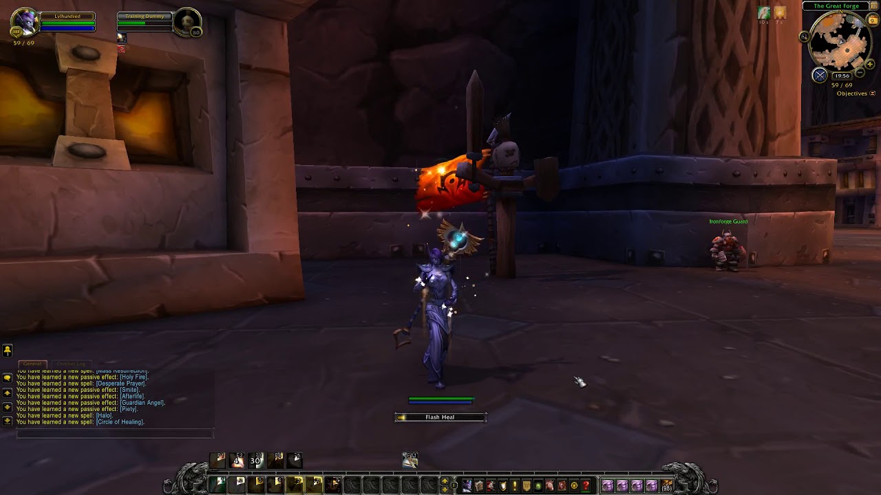 WOW Animations - Allied Races - Void Elf Holy Priest (female) - YouTube