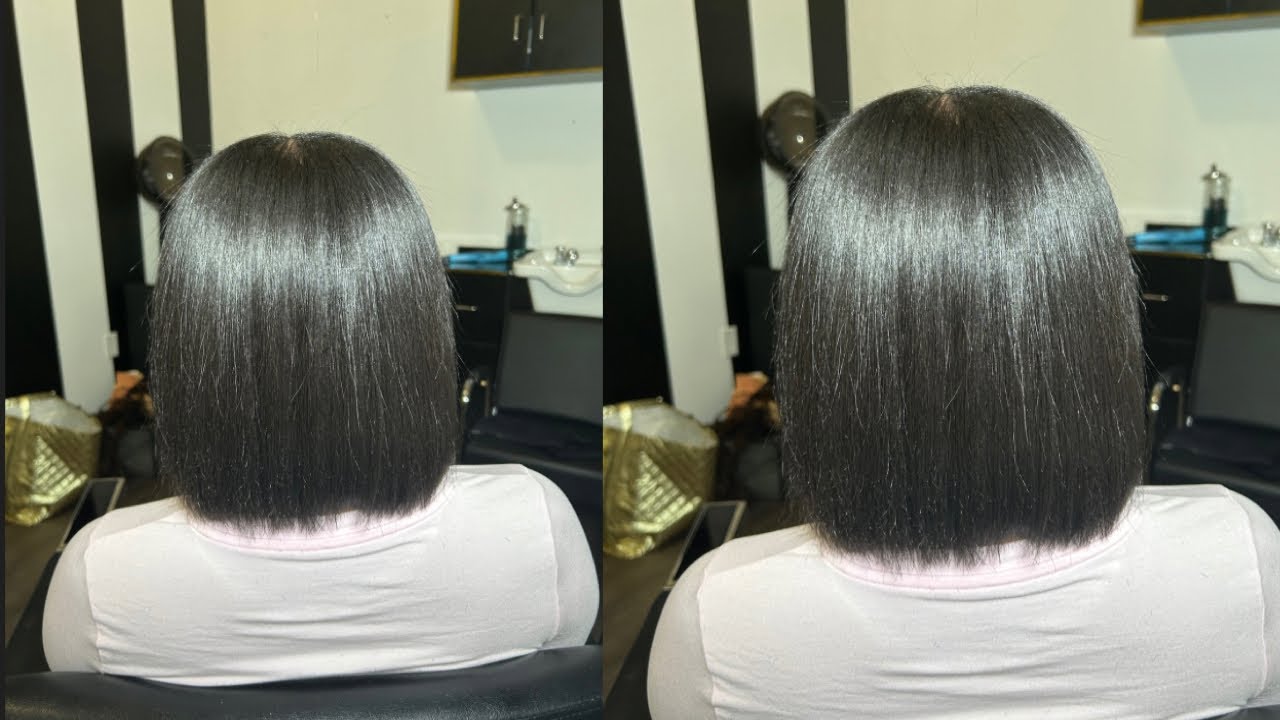 SILK PRESS on 4c hair | NO TRIM in over 13 years - YouTube