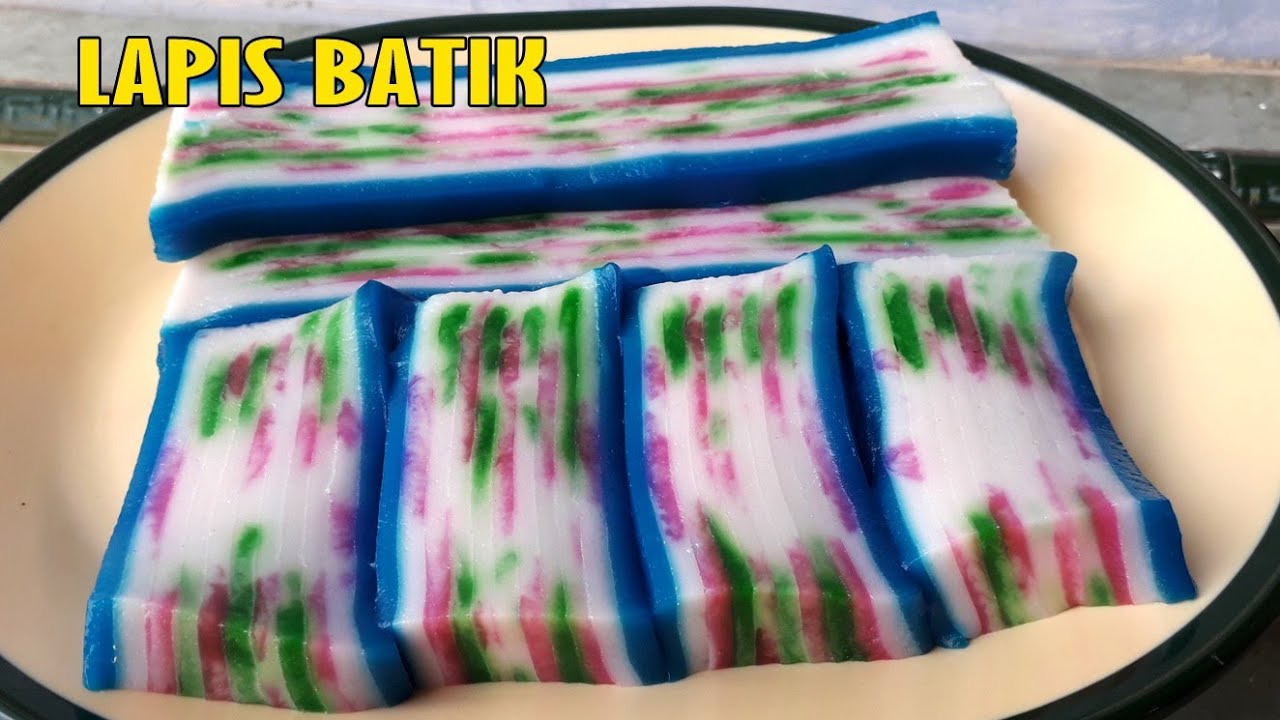 cara membuat lapis batik kenyal dan lentur bahan tepung tapioka - YouTube