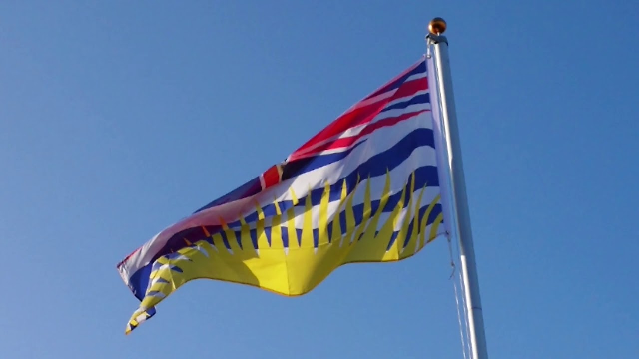 British Columbia, Canada Flag Flying (Reverse) - YouTube