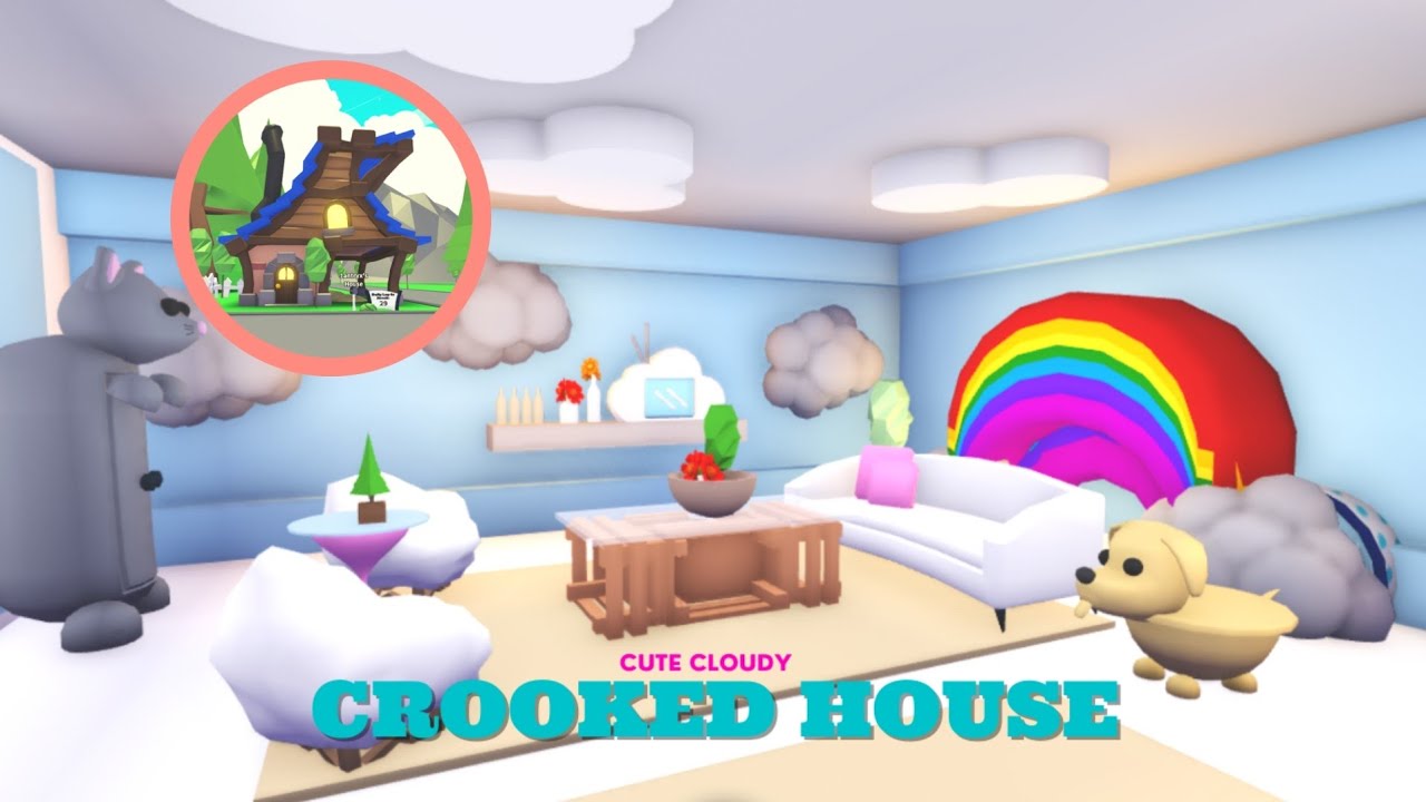 Adopt me Crooked House Speed Build CUTE DESIGN | Adopt me Artsy Update ...