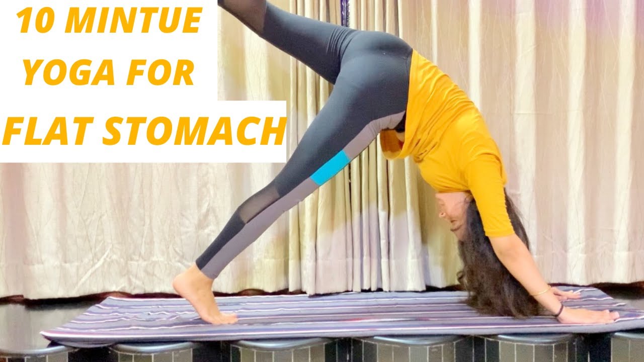 10 Minute Yoga For Flat Stomach | Simple Yoga Exercises To Reduce ...