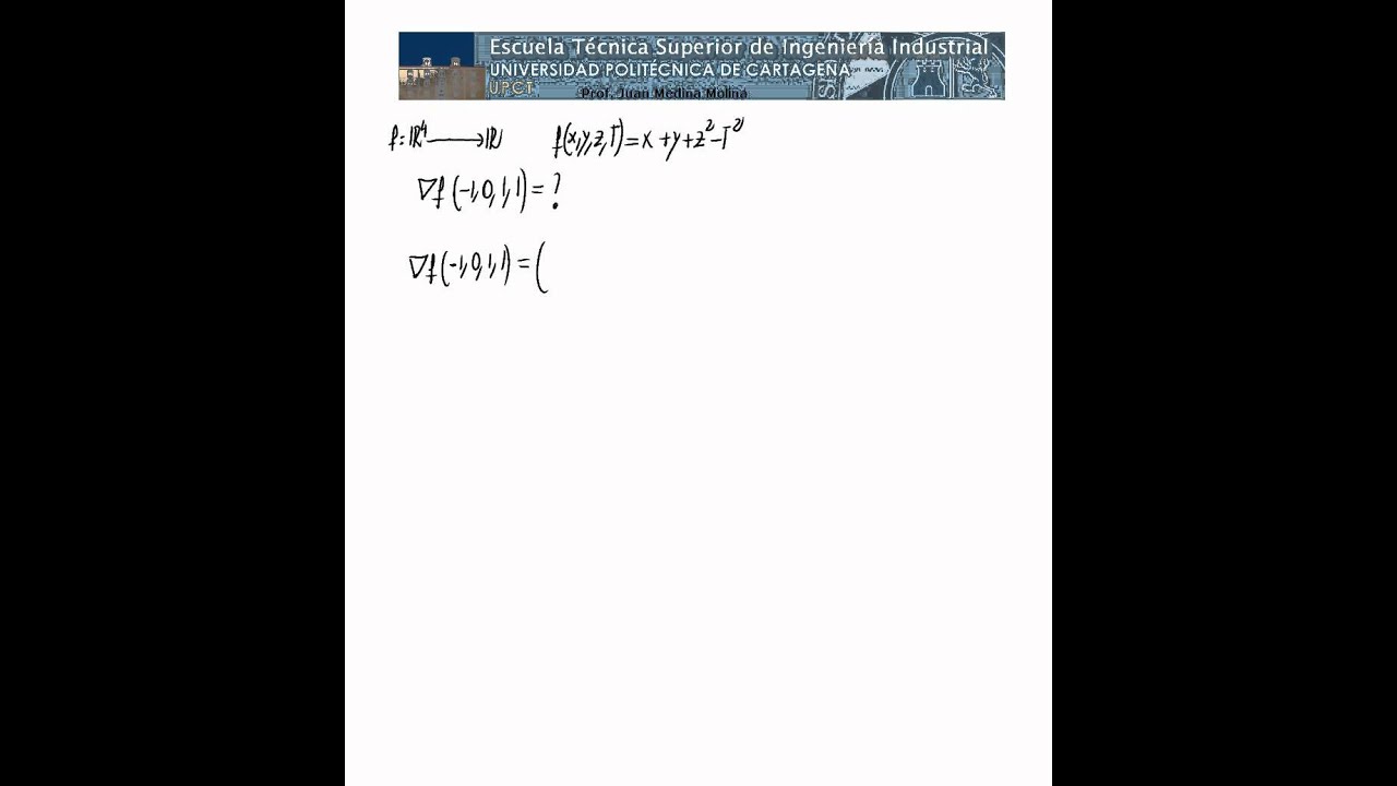 Cálculo del vector gradiente 1 - YouTube