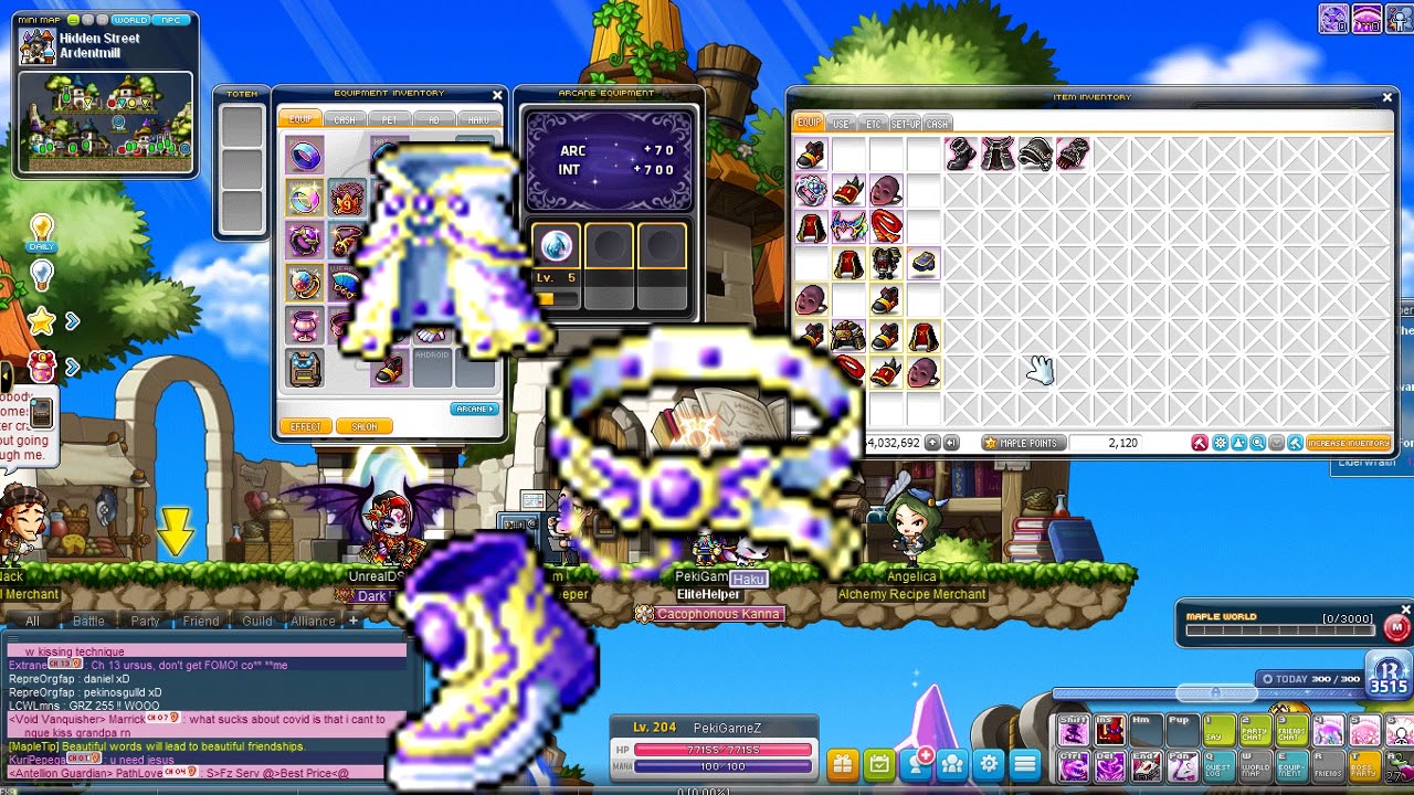 Primeros Items Para Mid Game Set Absolab Vs Tyrant Maplestory V.214 ...