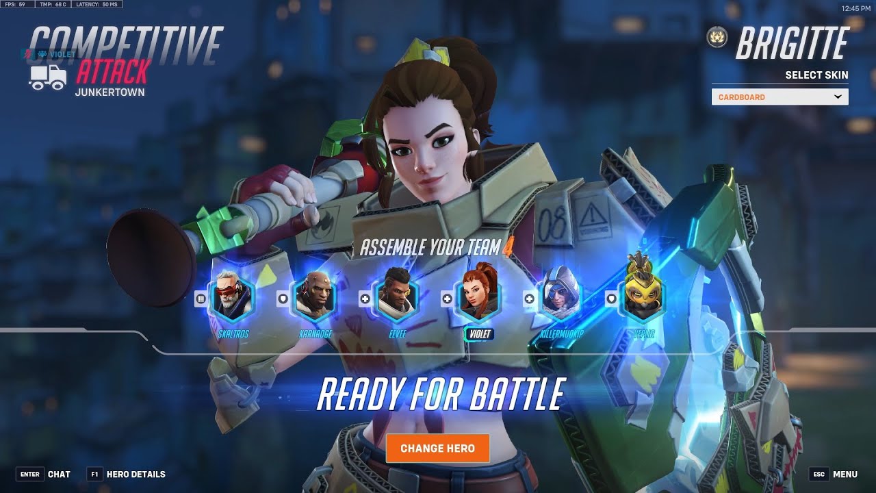 VIOLET RANK #1 BRIGITTE OVERWATCH 2 SEASON 15 GAMEPLAY - YouTube