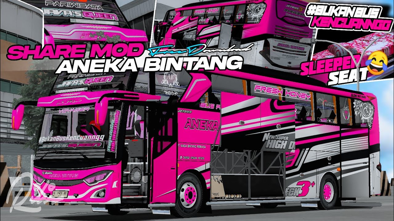 RILIS‼️SHARE MOD BUSSID SPESIAL BUS ANEKA BINTANG "JAVA'S QUEEN" FULL ...