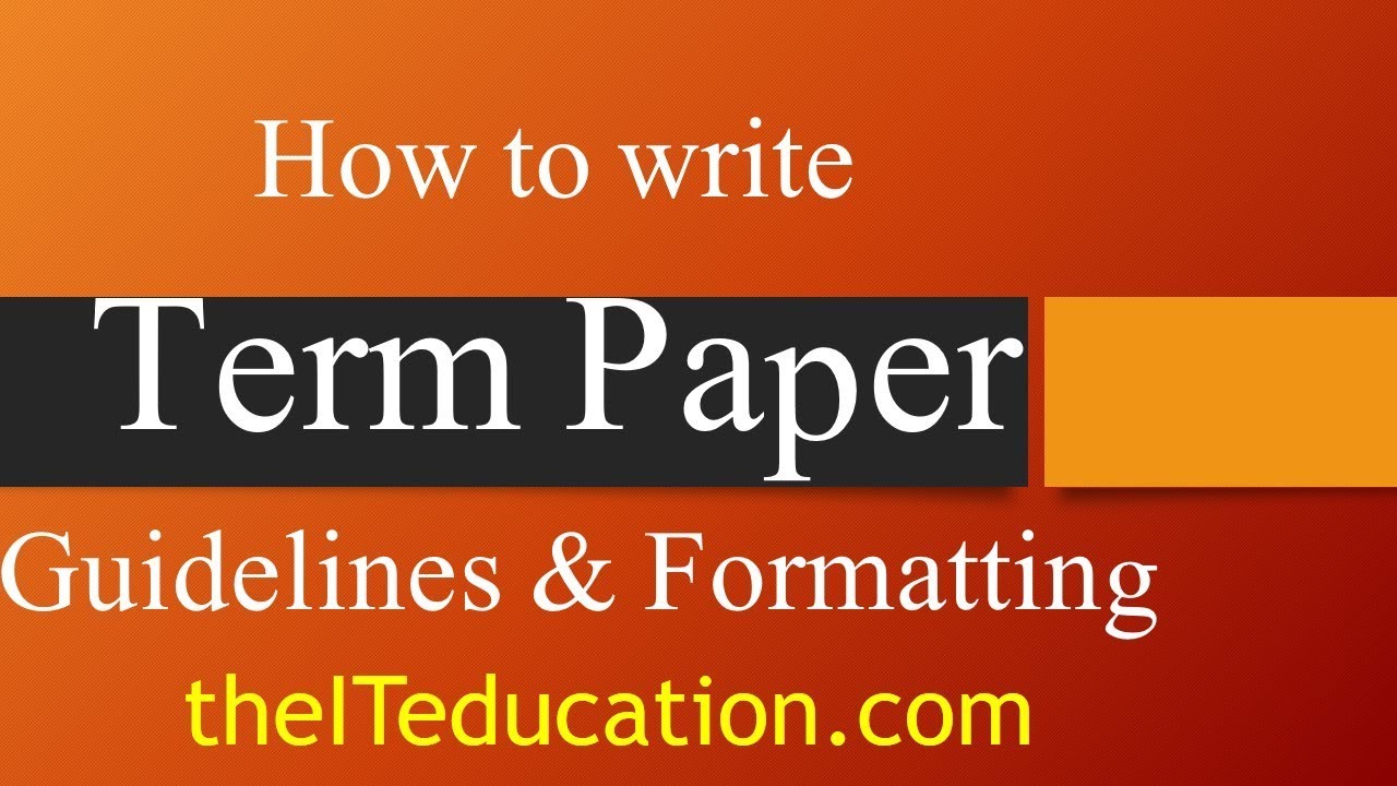 VU MSCS - How to Format Term Academic paper - YouTube