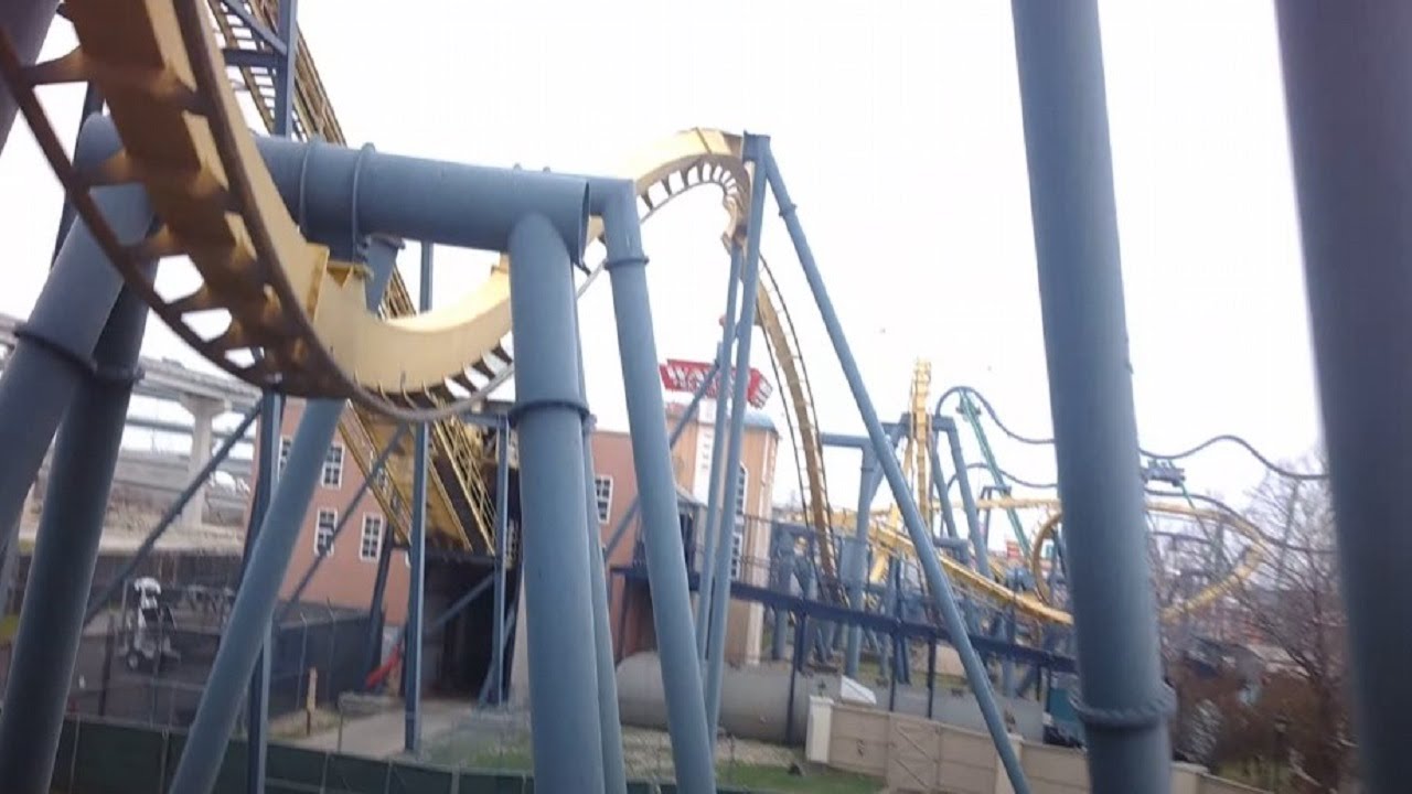 Batman The Ride - Six Flags Over Texas - Front Row (4K HD POV ...