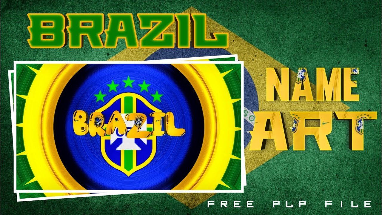 How To Make Vairal Brazil Supporter Name Art Typography l Name art ...