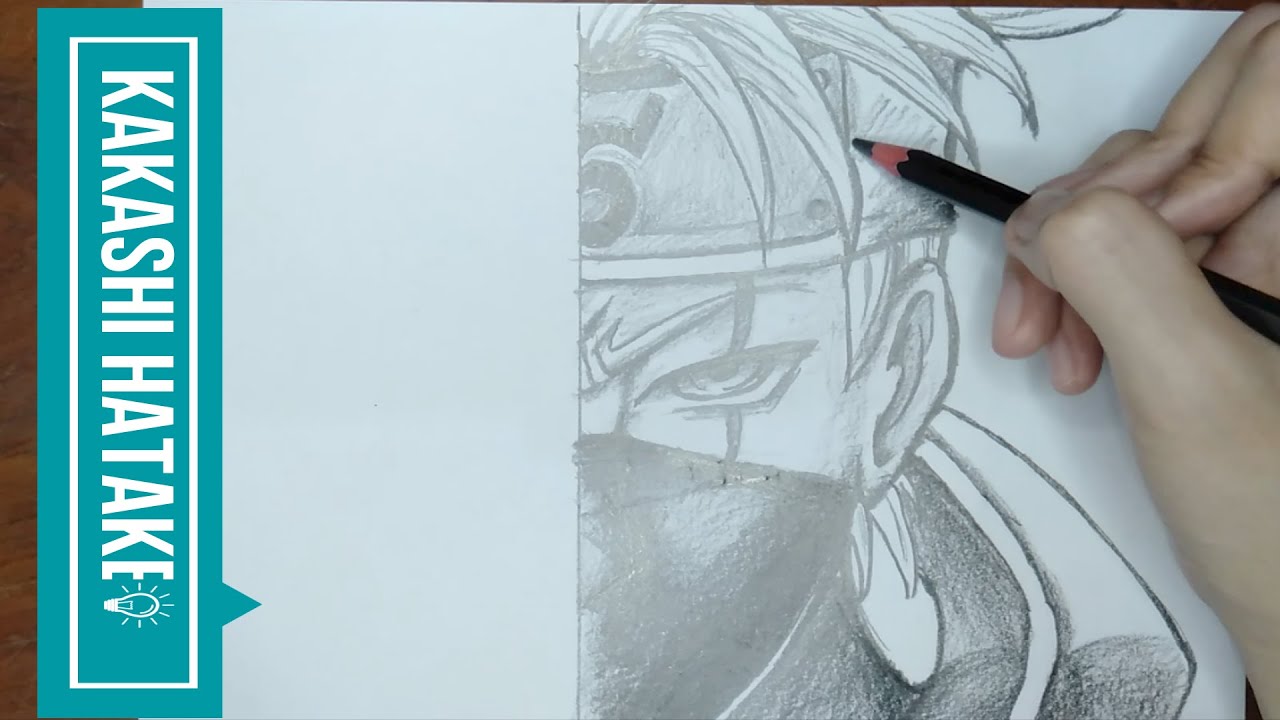 How to Draw Kakashi // Half Face - YouTube