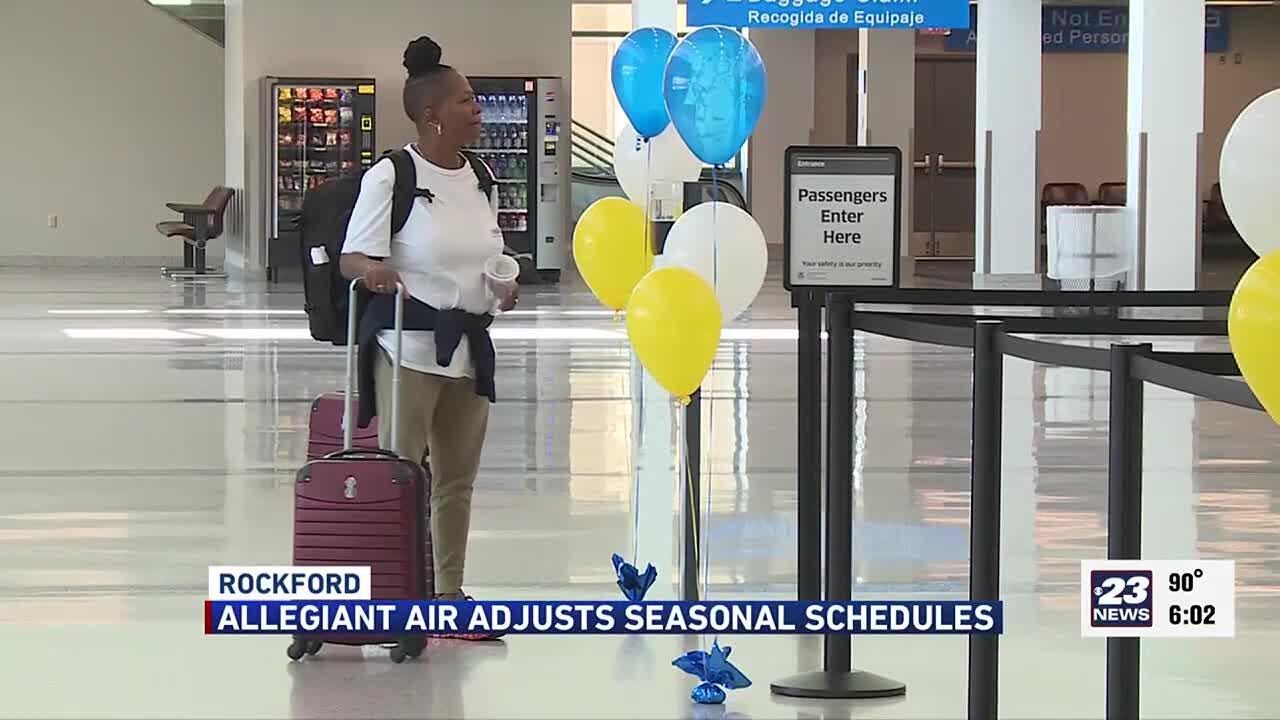 Allegiant adjusts seasonal flight schedules out of Rockford - YouTube