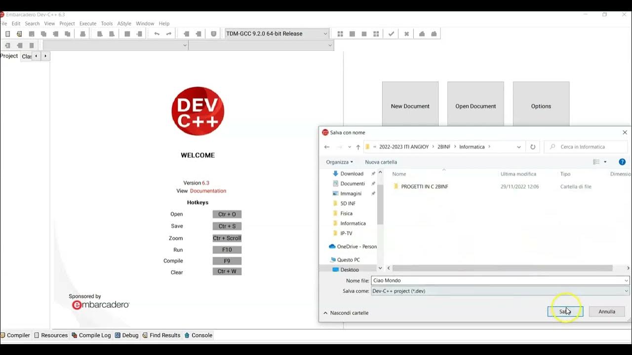Come creare il primo programma in C utilizzando DEV-C++ "Ciao Mondo ...