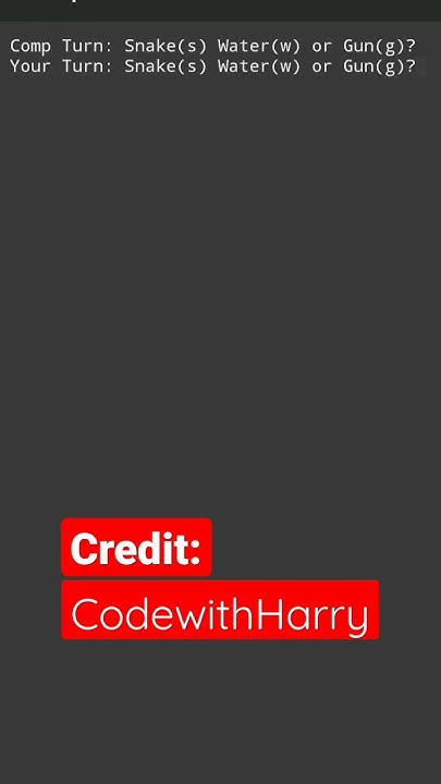 @CodewithHarry Python Project #codewithharry #shorts - YouTube