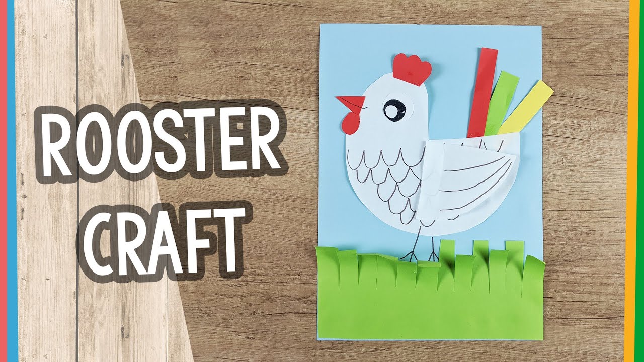 Learn how to make paper Rooster - Great for Spring and Easter creative ...