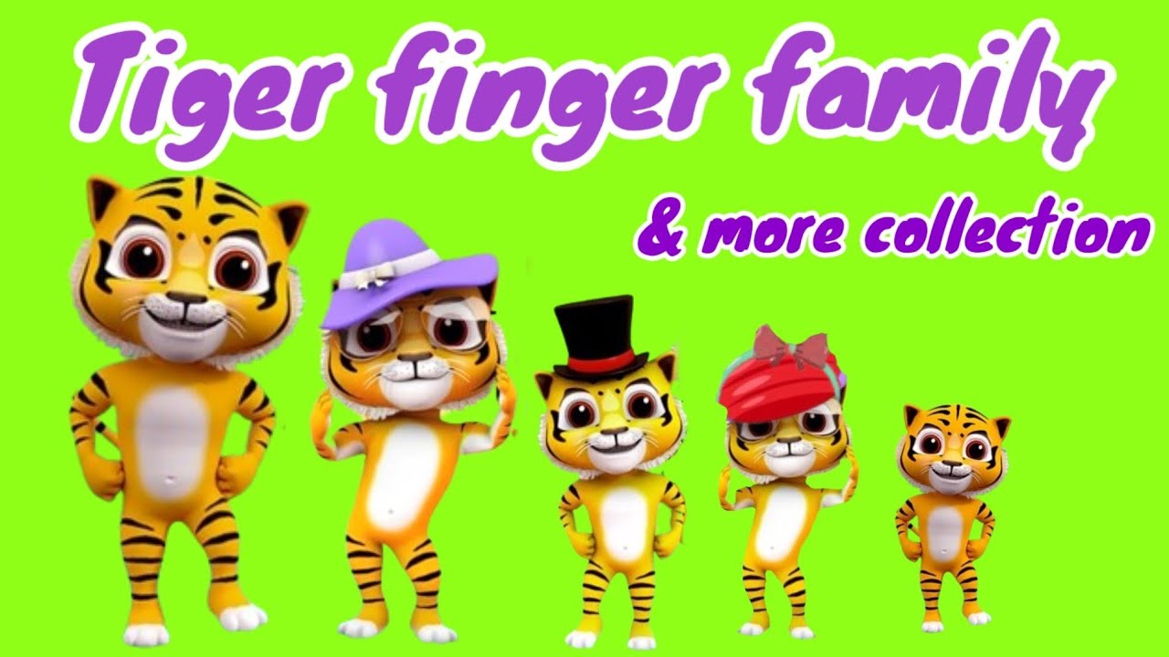 Tiger Finger Family Song | Top 05 Tiger Finger Family Collection ...