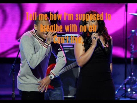 Chris brown ft JOrdin Sparks - No air [with lyrics] - YouTube
