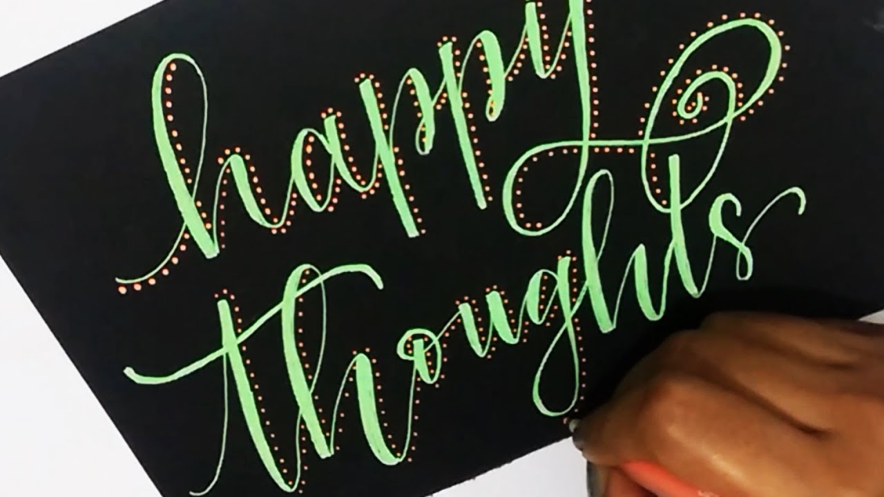 How to: Write Beautiful Textured Calligraphy | Hand Lettering with Gel ...