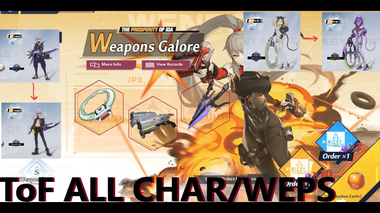 Tower of Fantasy - All Simulacra + Costumes - All Weapons + Skins ...