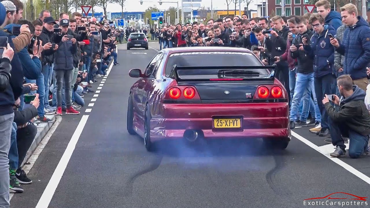 Supercars Accelerating ! Aventador SV, Skyline R33 GTS-T, 2016 R8 V10 ...