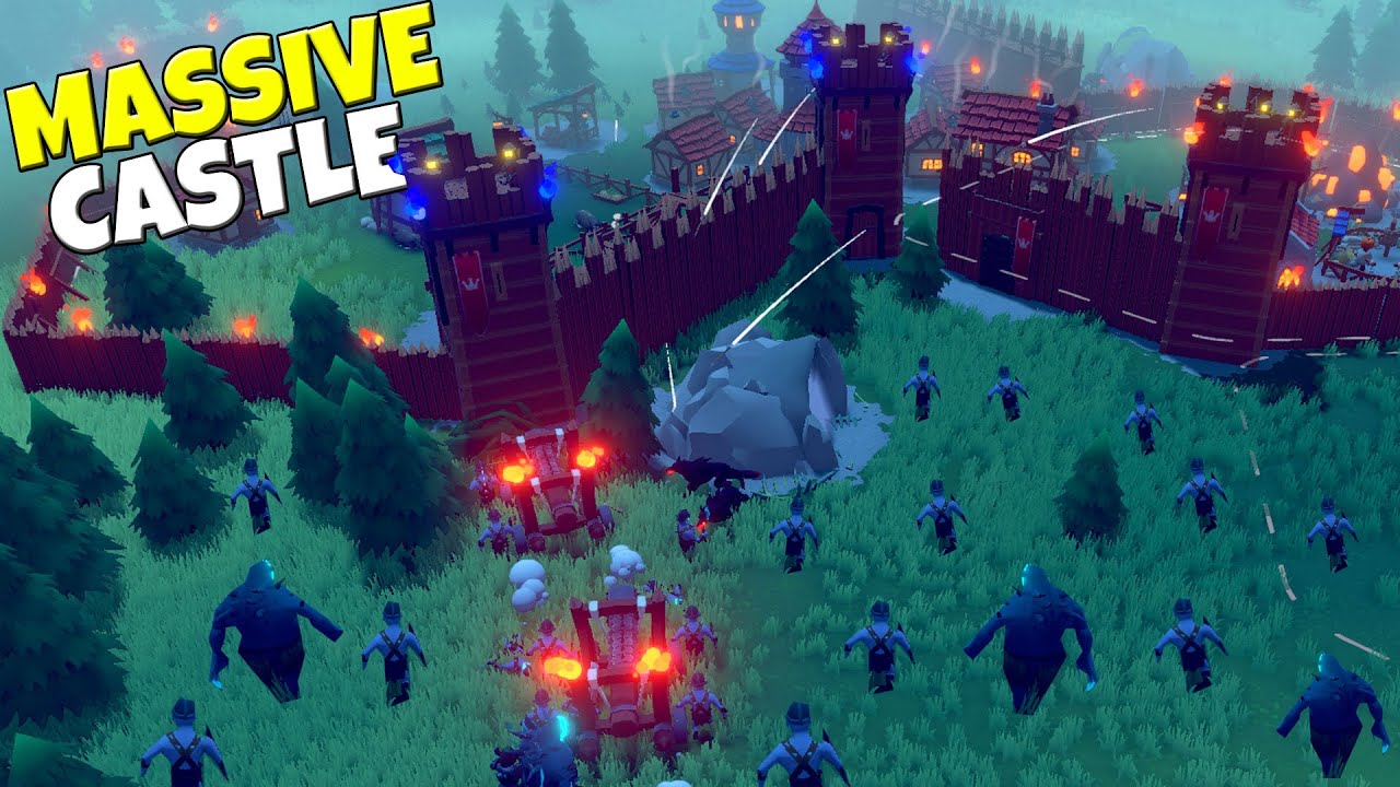 Massive CASTLE FORT Siege WALL DEFENSE! - Becastled: Battle Simulator ...