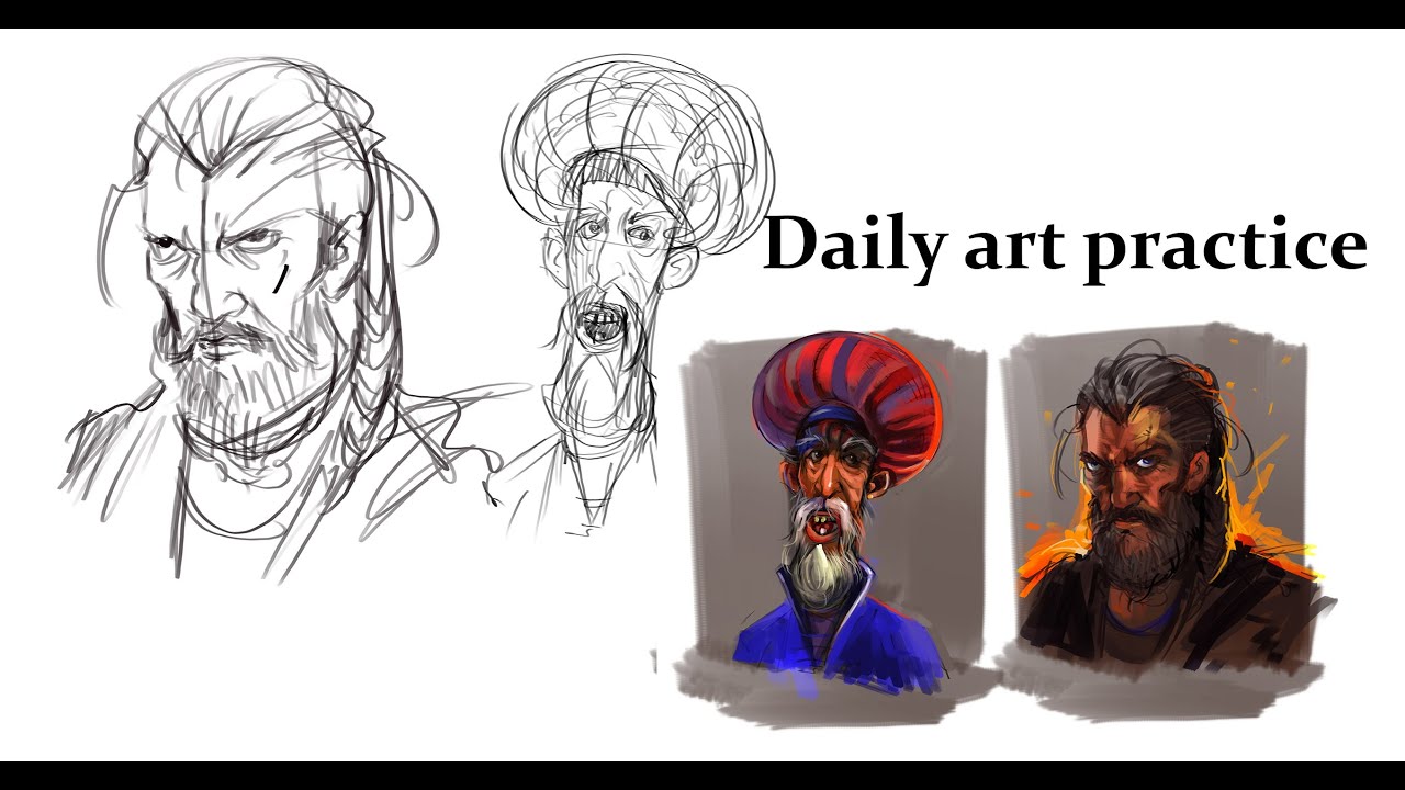 daily art practice 3 - YouTube