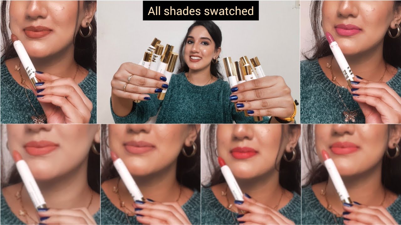 MyGlamm Perfect Curves Matte Lip Crayon Review & Swatches | All Shades ...