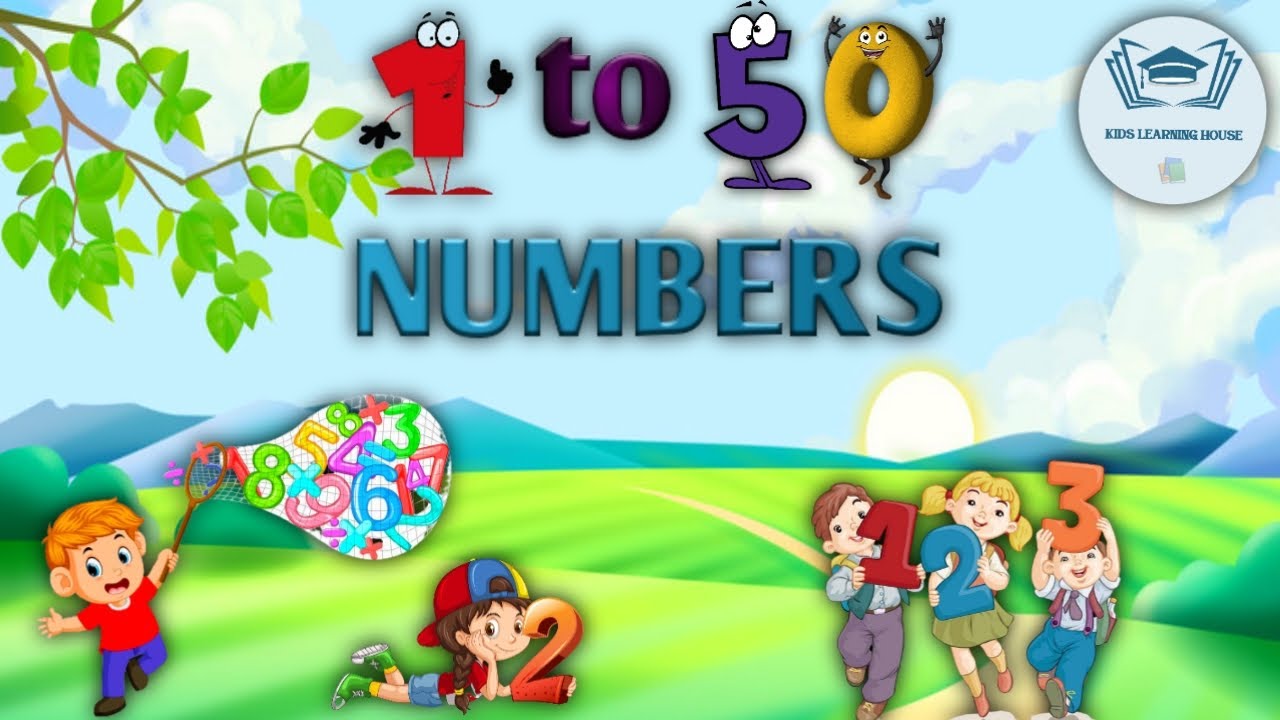 Numbers 1 to 50 | Counting for kids 1 to 50 | Learn the numbers with ...