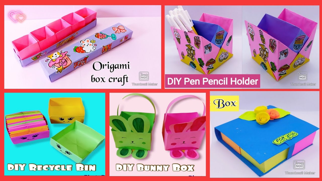 DIY origami box ideas / how to make paper box Easy paper craft ideas ...