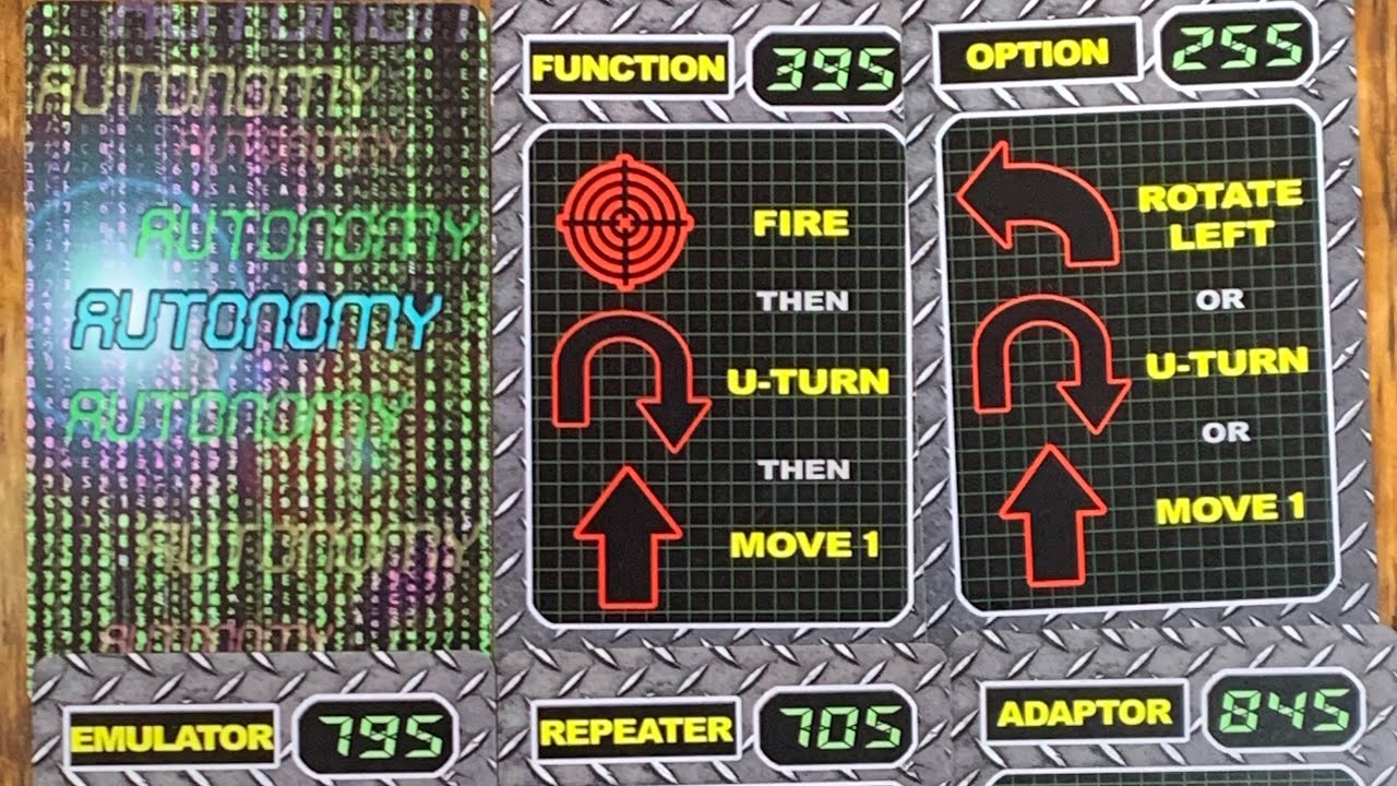 Autonomy cards for RoboRally - YouTube