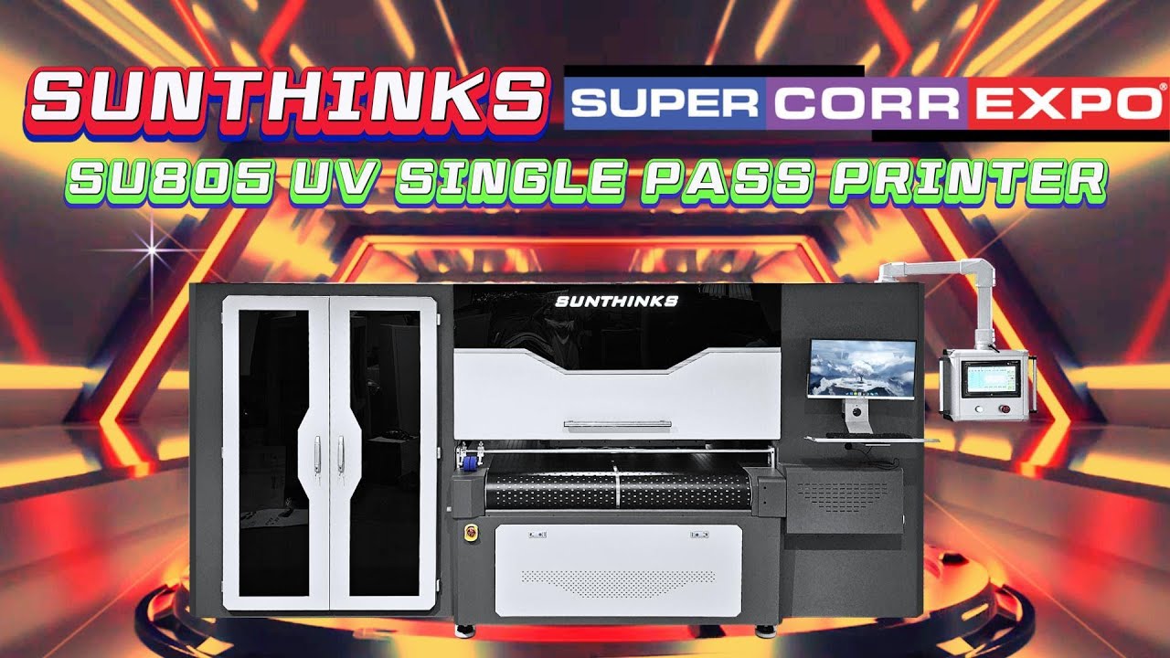 Sunthinks SU805 UV Single Pass Printer On Day 2 Of Super Corr Expo 2024 ...