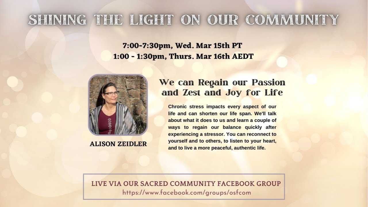 Shining The Light On Our Community with Alison Zeidler - YouTube