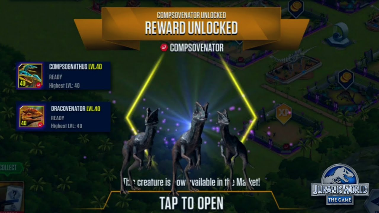 Unlock New Hybrid, Compsovenator The Triple Terror Max Level - Jurassic ...