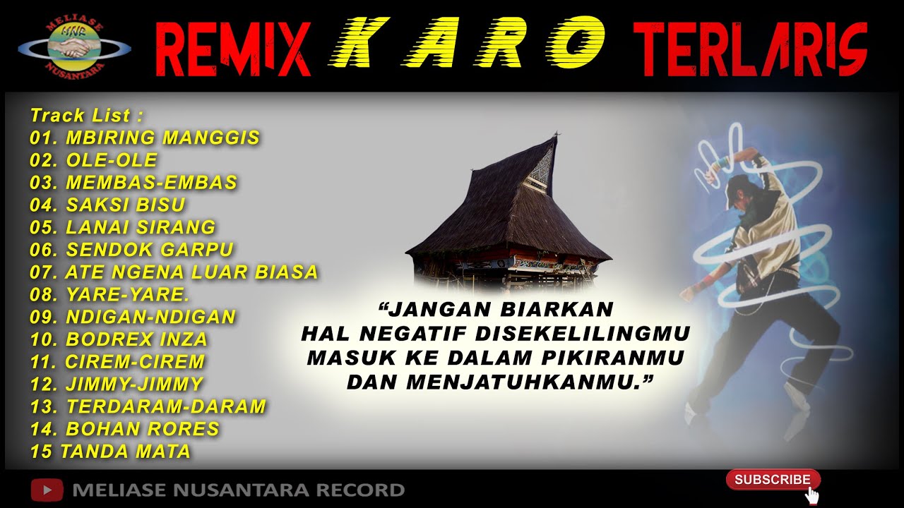 REMIX KARO TERLARIS || LAGU KARO - YouTube