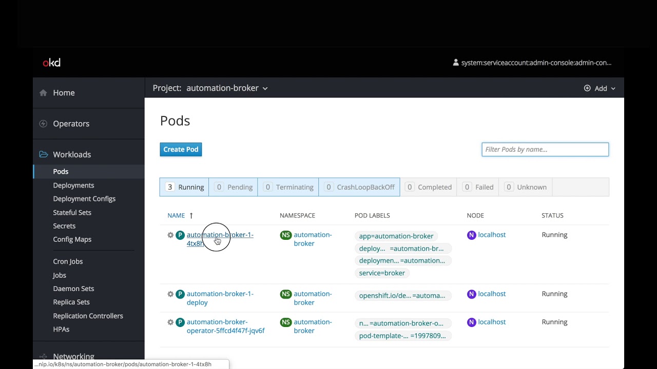 Deploying the Automation Broker with the Operator Lifecycle Manger (OLM ...