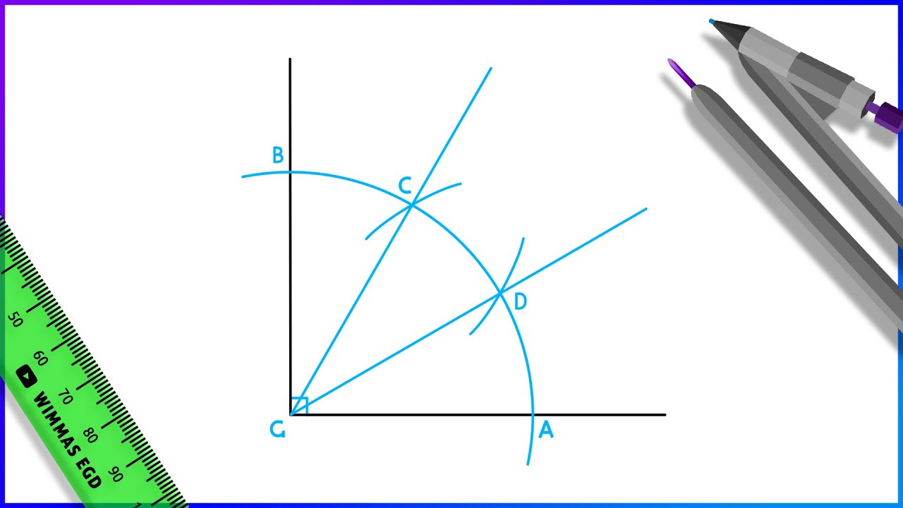 How to divide an angle into 3 equal parts. - YouTube