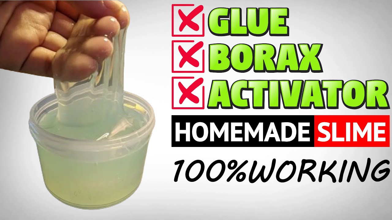 WATER SLIME RECIPE/HOMEMADE DIY WATER SLIME/HOW TO MAKE WATER SLIME/NO ...