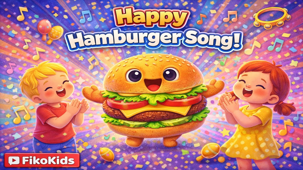 Hamburger Song 🍔 | Fun Food Song for Kids & Toddlers - YouTube