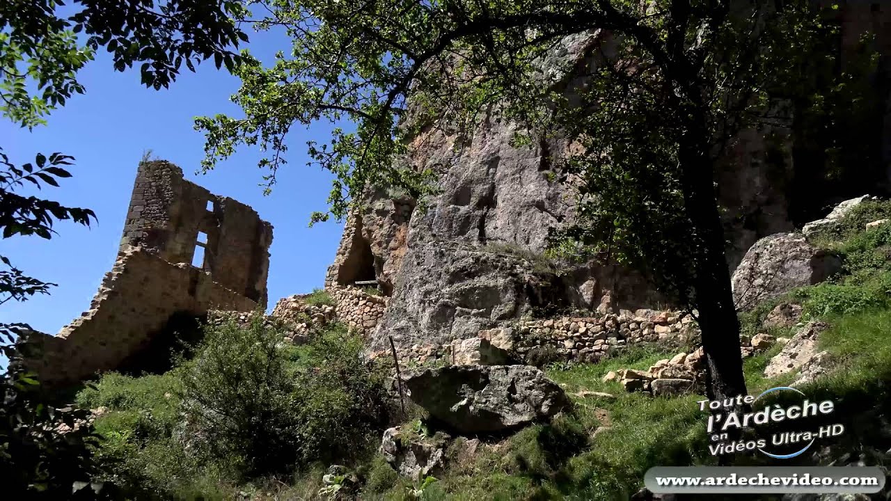 Ardèche - Château de Rochebonne (vestiges) (4K) - YouTube