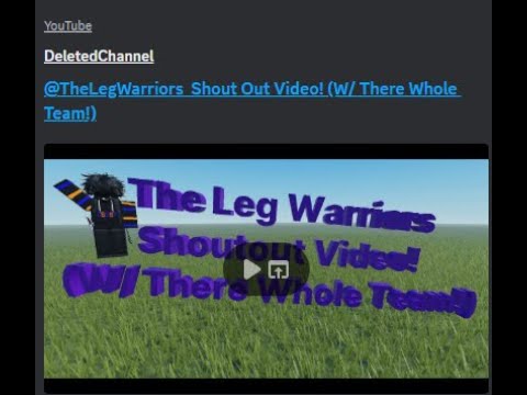 Leg Warriors Shout Out Video - YouTube