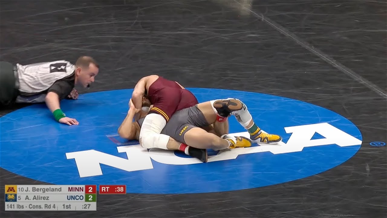 141lbs Jakob Bergeland (Minnesota) vs Andrew Alirez (Northern Colorado ...
