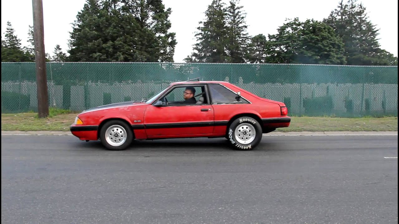 Grandpa's EG 4DR vs. John's Mustang - YouTube