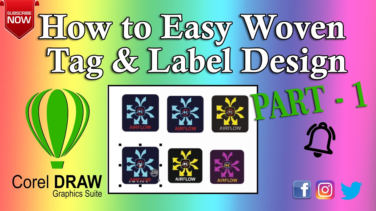 Coreldraw Tutorials - How to Woven Tag & Label Design is Very Easy in ...