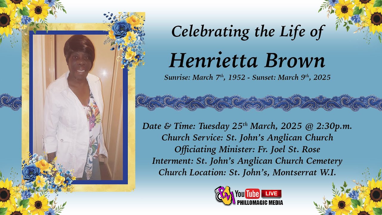 Celebrating the Life of Henrietta Brown March 25, 2025 - YouTube