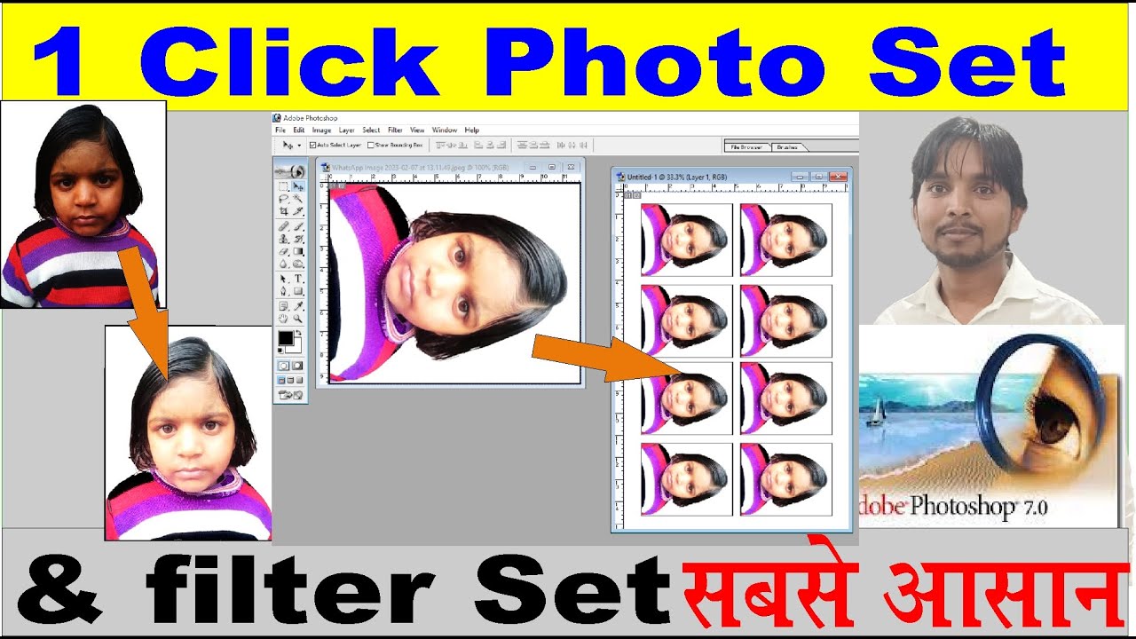 1 Click Photo Set Photoshop Action II 1 click photo edit photoshop II ...