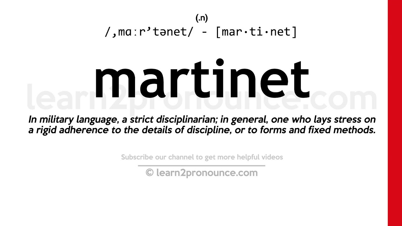Pronunciation of Martinet | Definition of Martinet - YouTube
